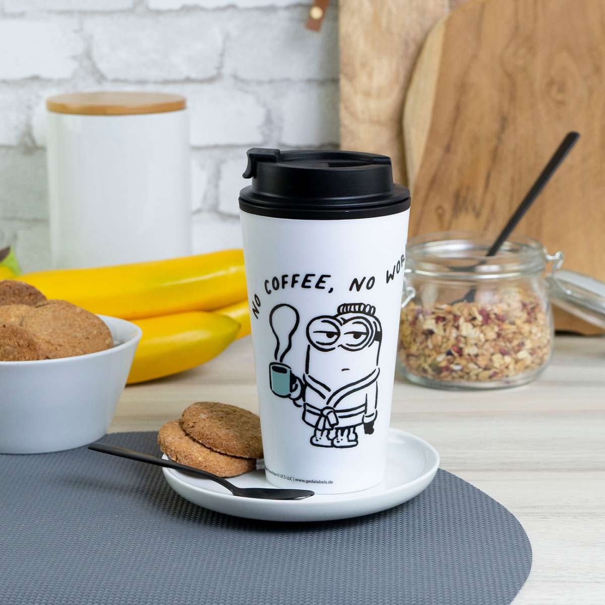 Coffee to go Becher Minions Bellocoffee 400ml PP | GEDA LABELS